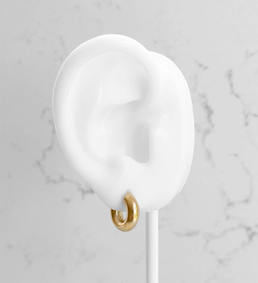 Thick Gold Mini Hoops Lewis And Pine