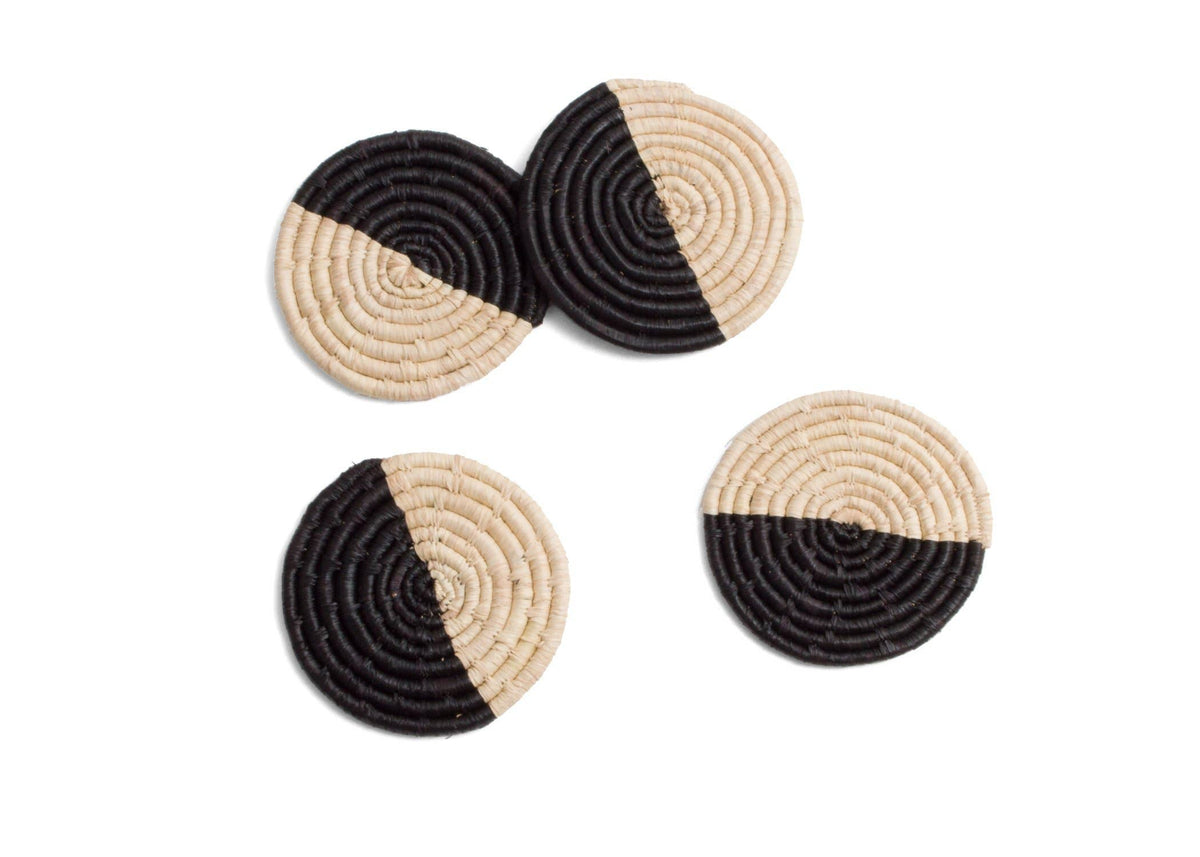 Half Moon Raffia Drink Coasters, Set of 4 – Lewis & Pine
