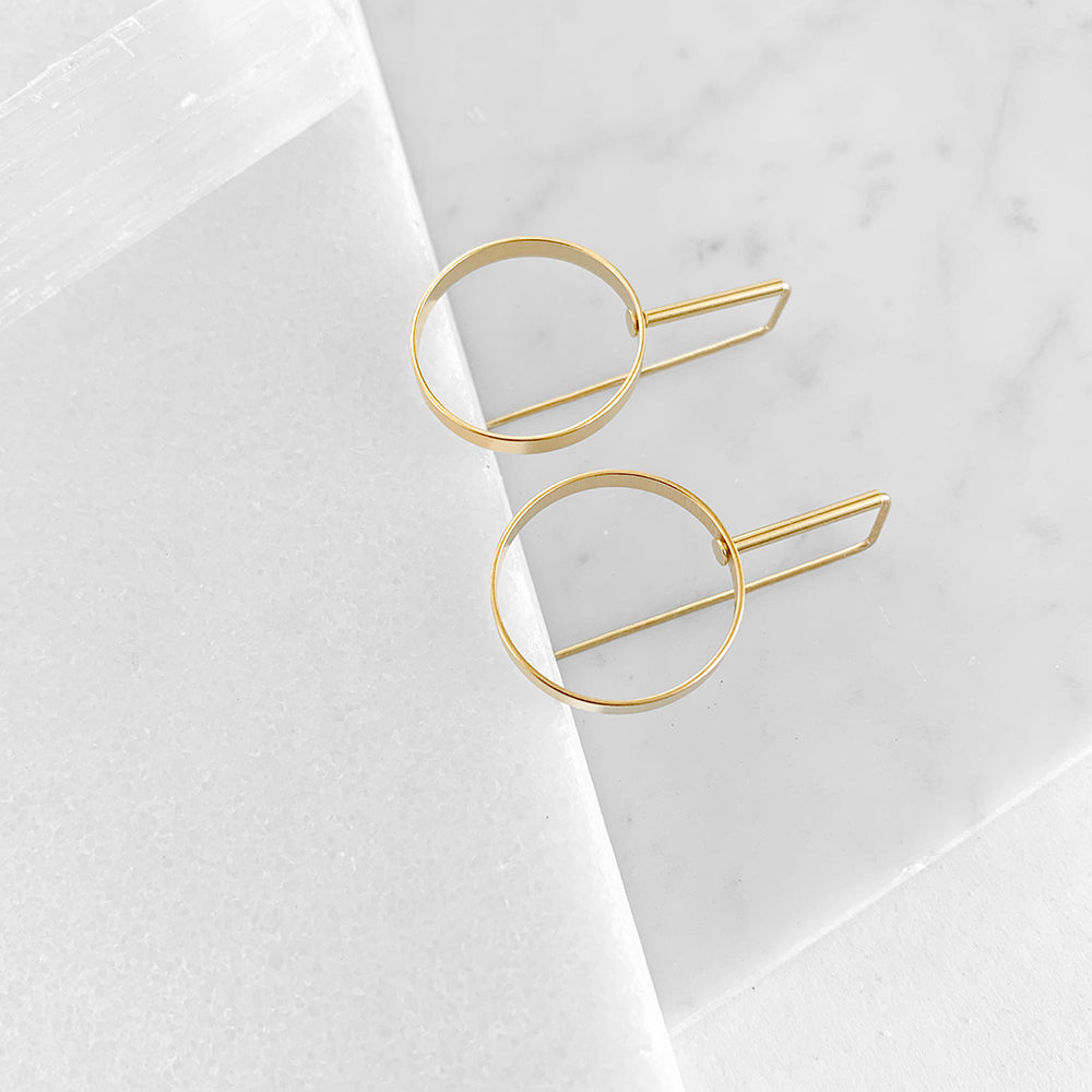 Open Circle Staple Earrings – Lewis & Pine